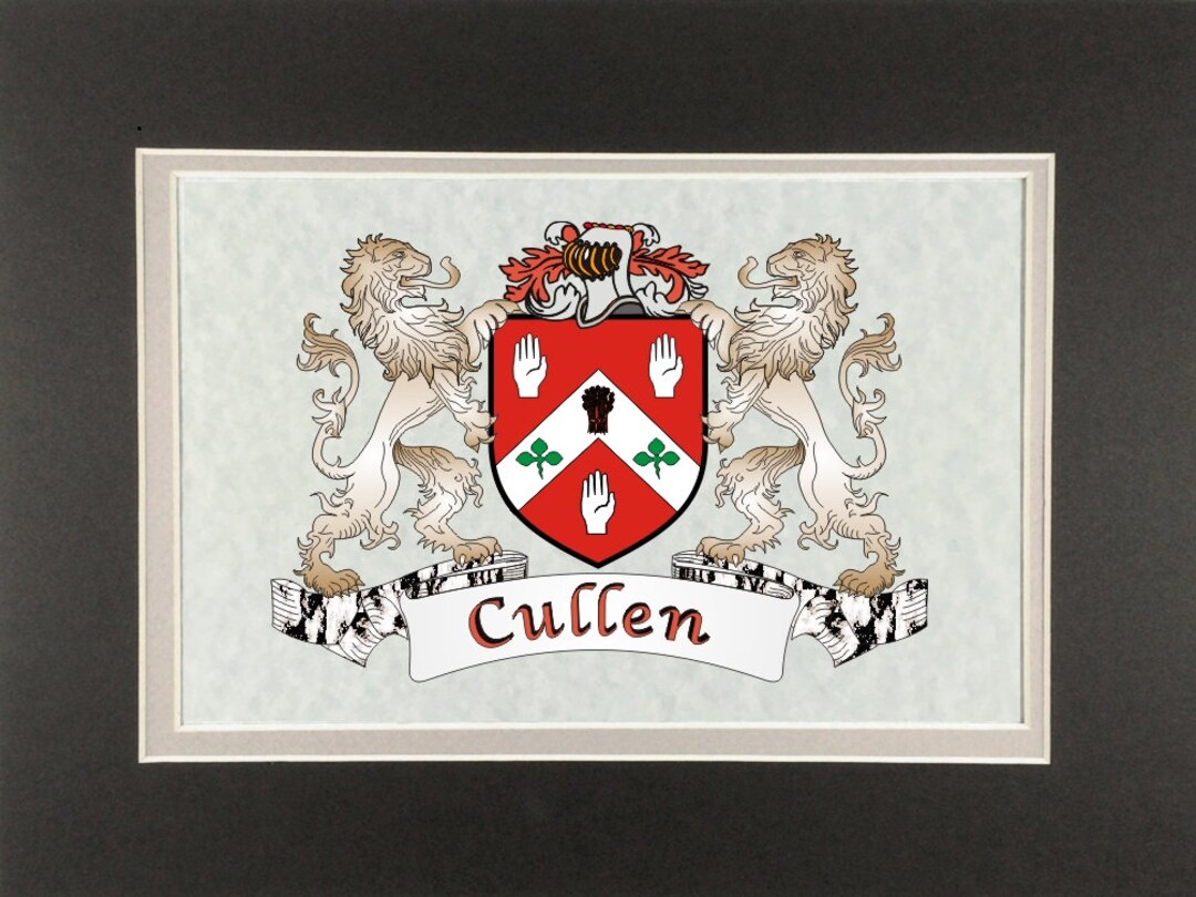 Cullen Irish Coat of Arms Print Frameable 9 X 12 - Etsy