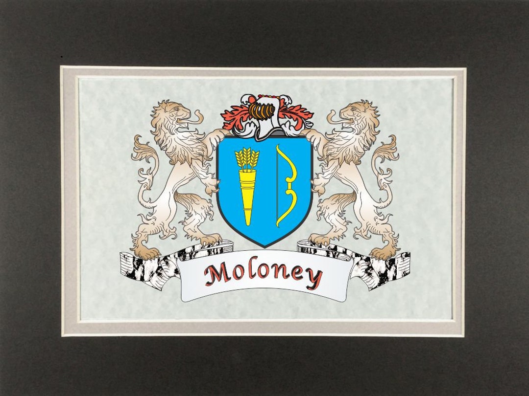 Moloney Irish Coat of Arms Print - Frameable 9" X 12" - Etsy