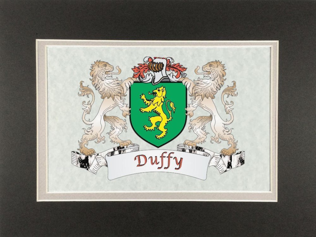 Duffy Irish Coat of Arms Print - Frameable 9" X 12" - Etsy