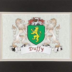 Duffy Irish Coat of Arms Print Frameable 9 x 12 | Etsy