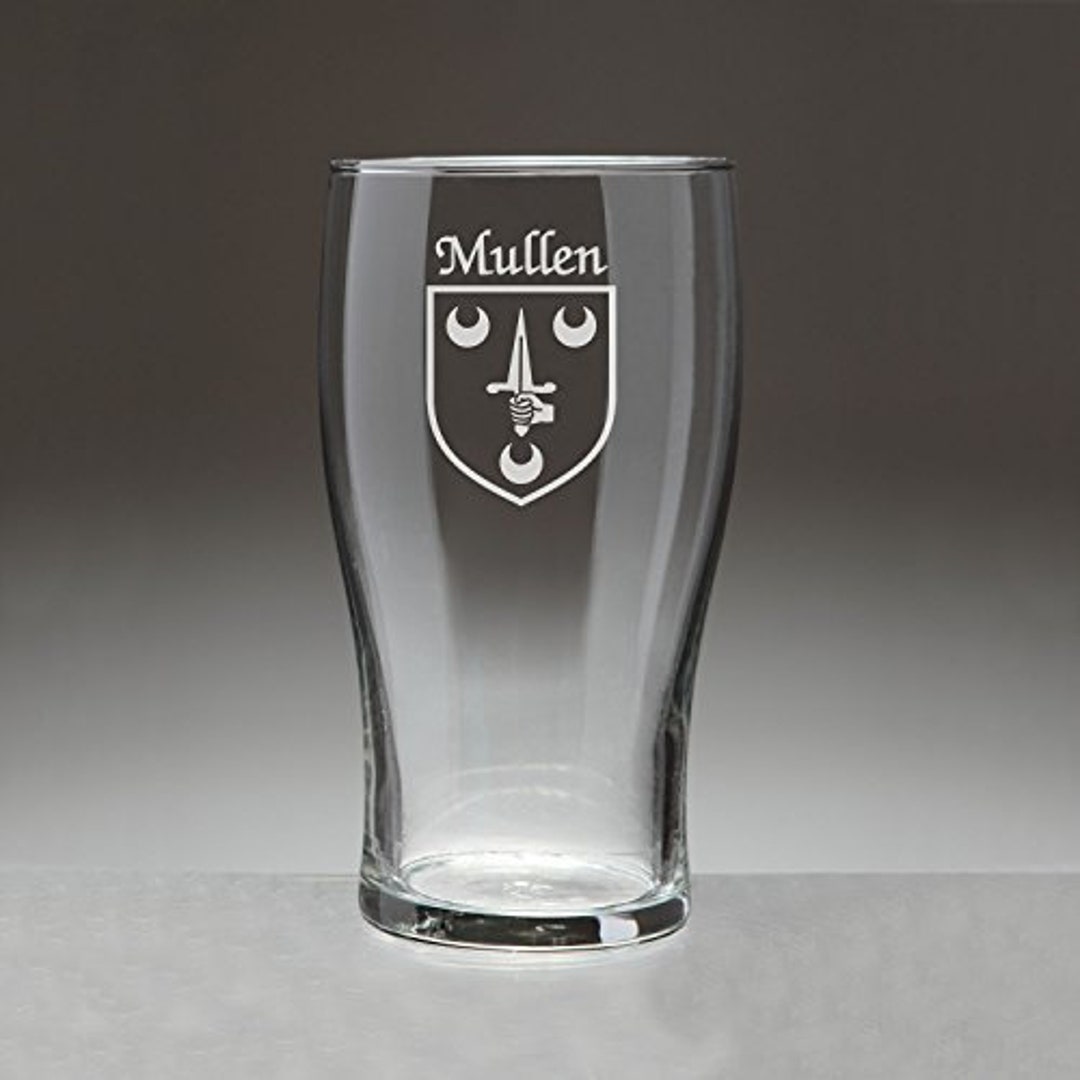 Mullen Irish Coat of Arms Tavern Glasses Set of 4 sand - Etsy
