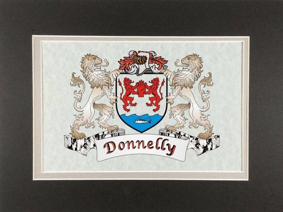 Donohue Irish Coat of Arms Print Frameable 9 X | Etsy