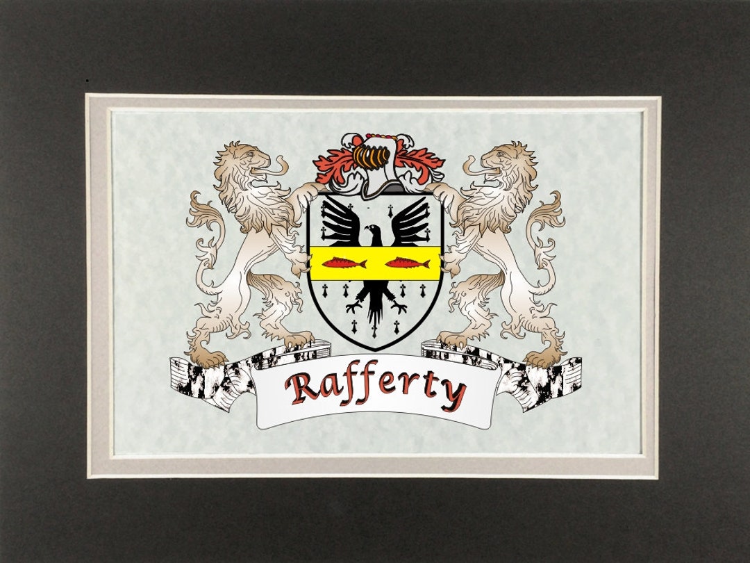 Rafferty Irish Coat of Arms Print Frameable 9 X - Etsy