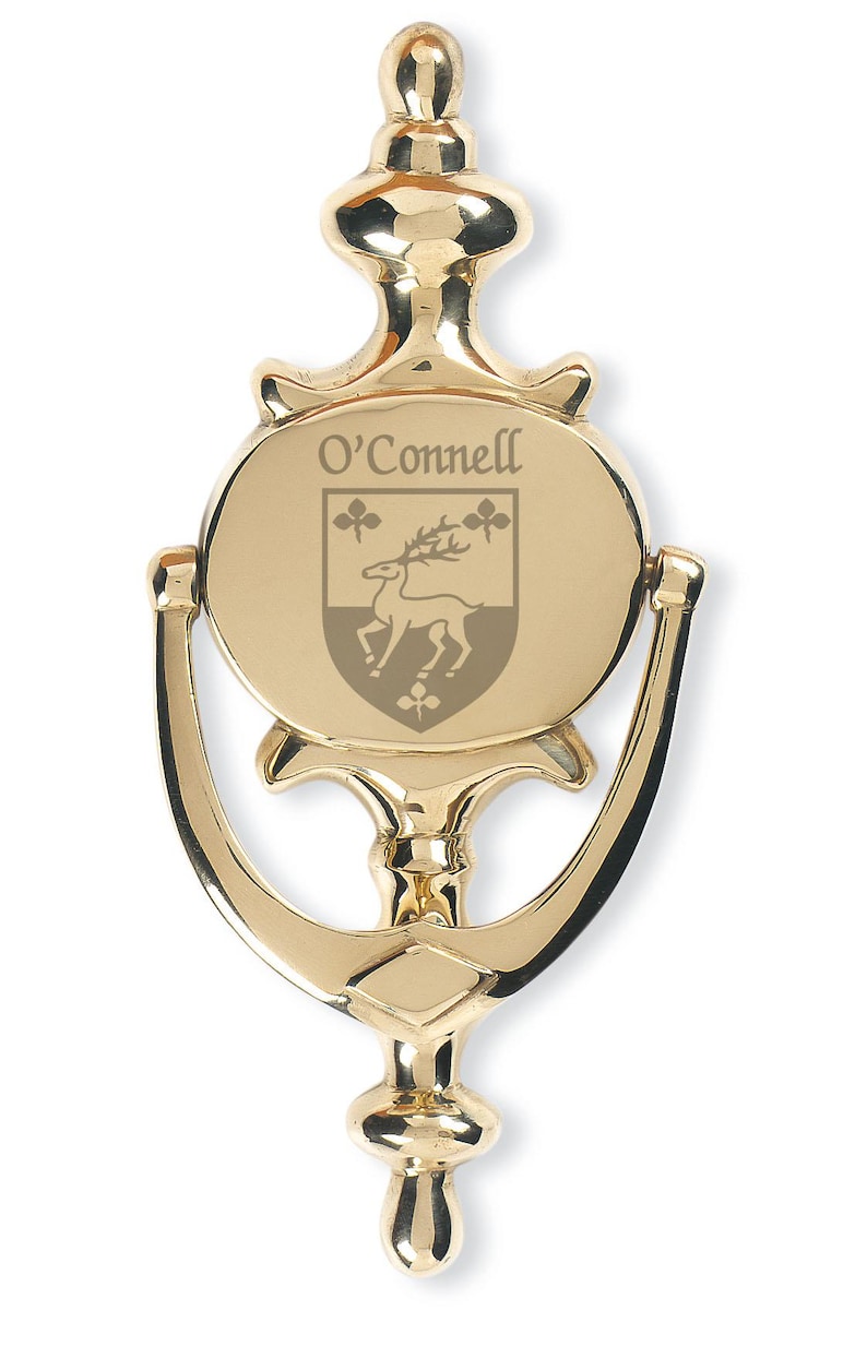 O'connell Irish Coat of Arms Brass Door Knocker - Etsy