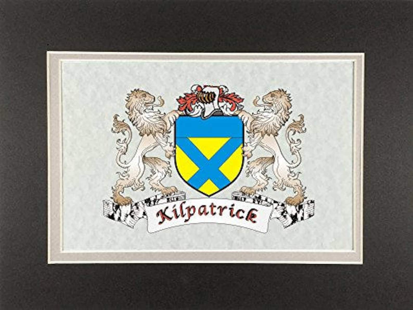 Kilpatrick Irish Coat of Arms Print Frameable 9 X - Etsy