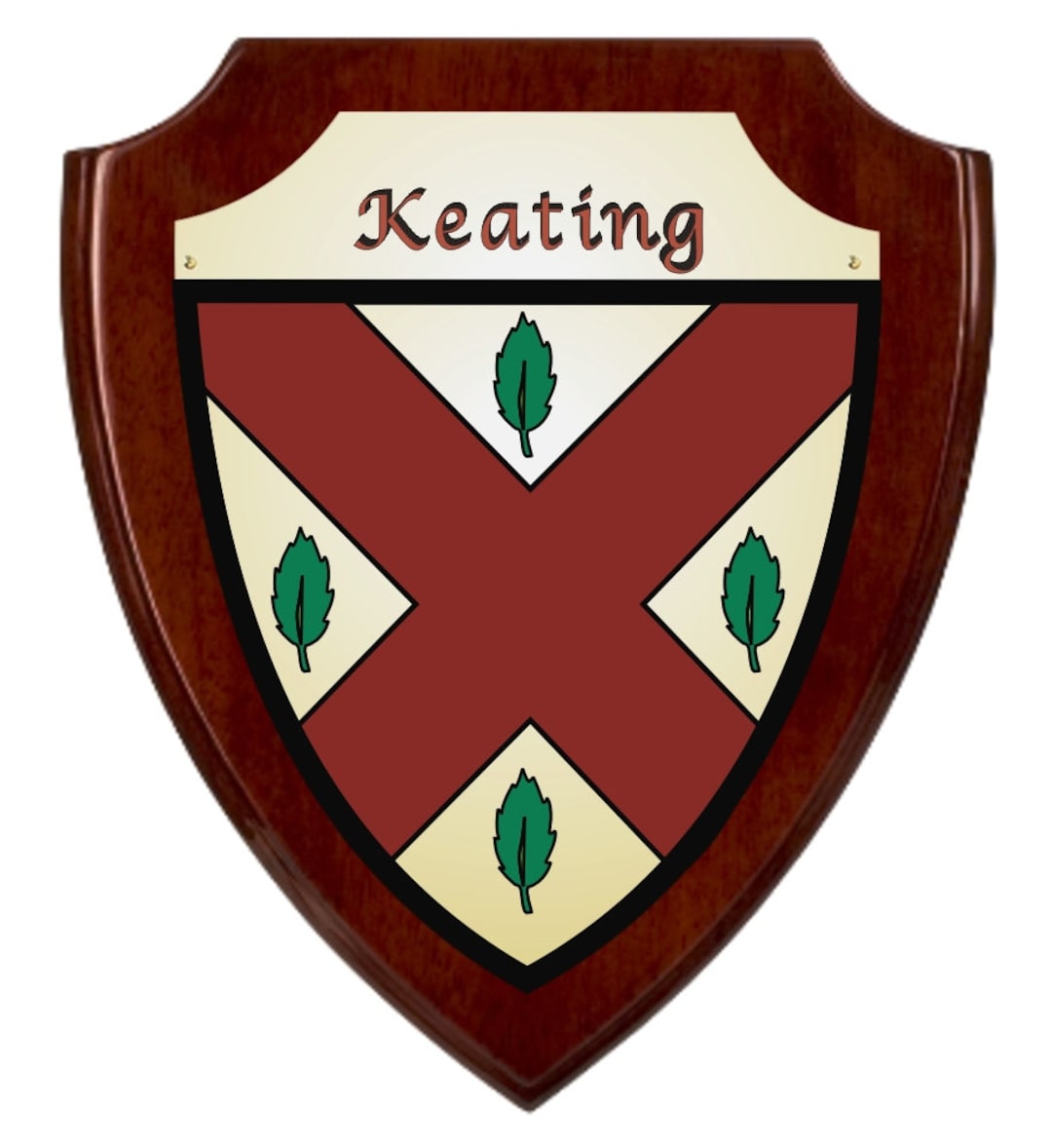 Keating Irish Coat of Arms Shield Plaque Rosewood Finish - Etsy
