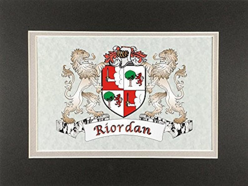 Riordan Irish Coat of Arms Print - Frameable 9" X 12" - Etsy