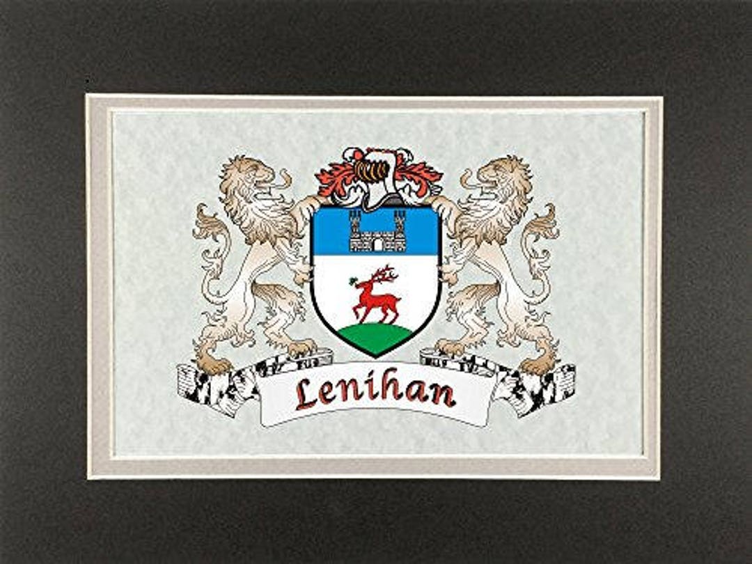 Lenihan Irish Coat of Arms Print Frameable 9 X 12 - Etsy