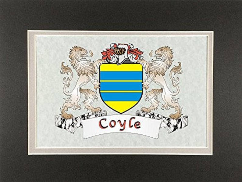 Coyle Irish Coat of Arms Print Frameable 9 X 12 - Etsy