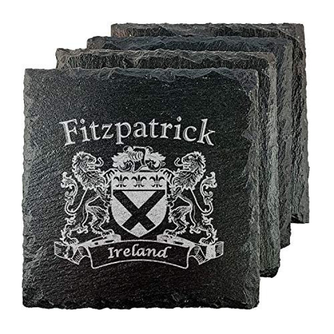 Fitzpatrick Irish Coat of Arms Slate Coasters Set of 4 - Etsy