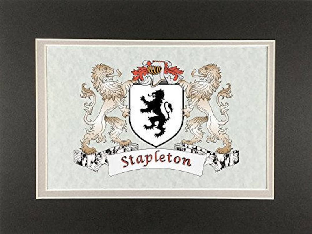 Stapleton Irish Coat of Arms Print Frameable 9 X - Etsy