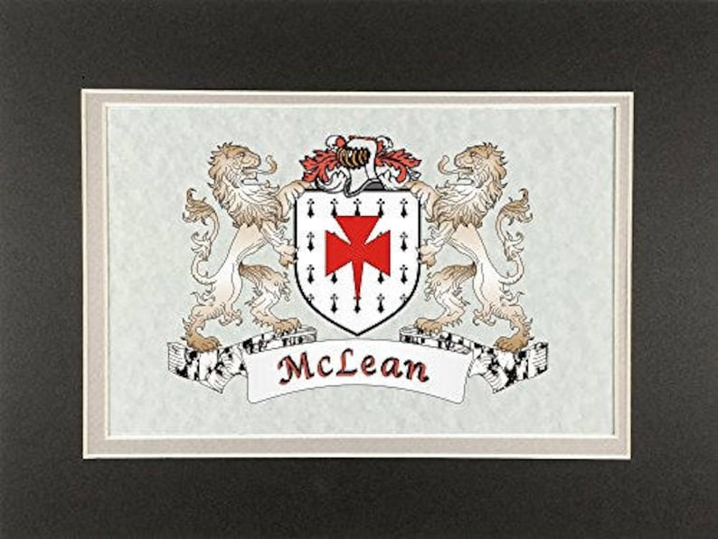 Mclean Irish Coat of Arms Print Frameable 9 X 12 | Etsy