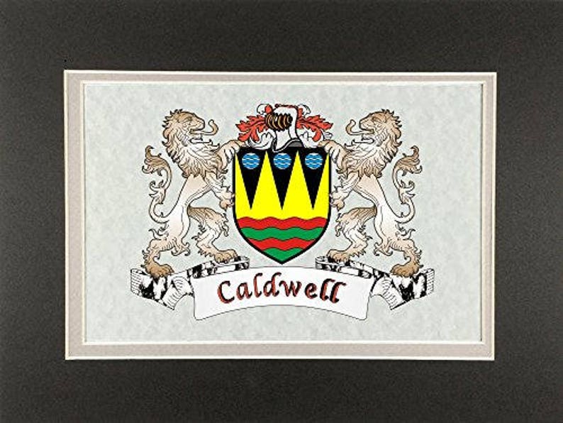 Caldwell Irish Coat of Arms Print Frameable 9 x | Etsy