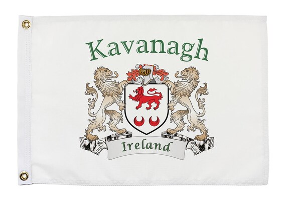 Kavanagh Irish Coat of Arms Small White Flag | Etsy