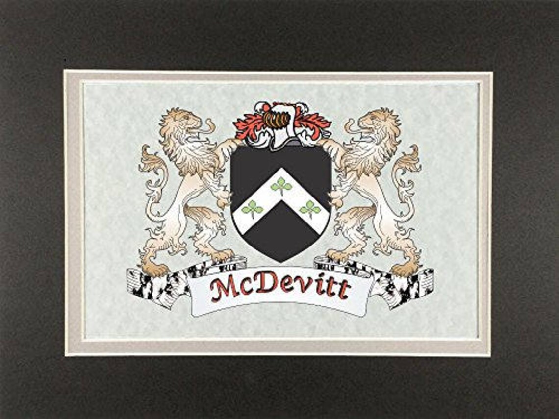 McDevitt Irish Coat of Arms Print Frameable 9 x | Etsy