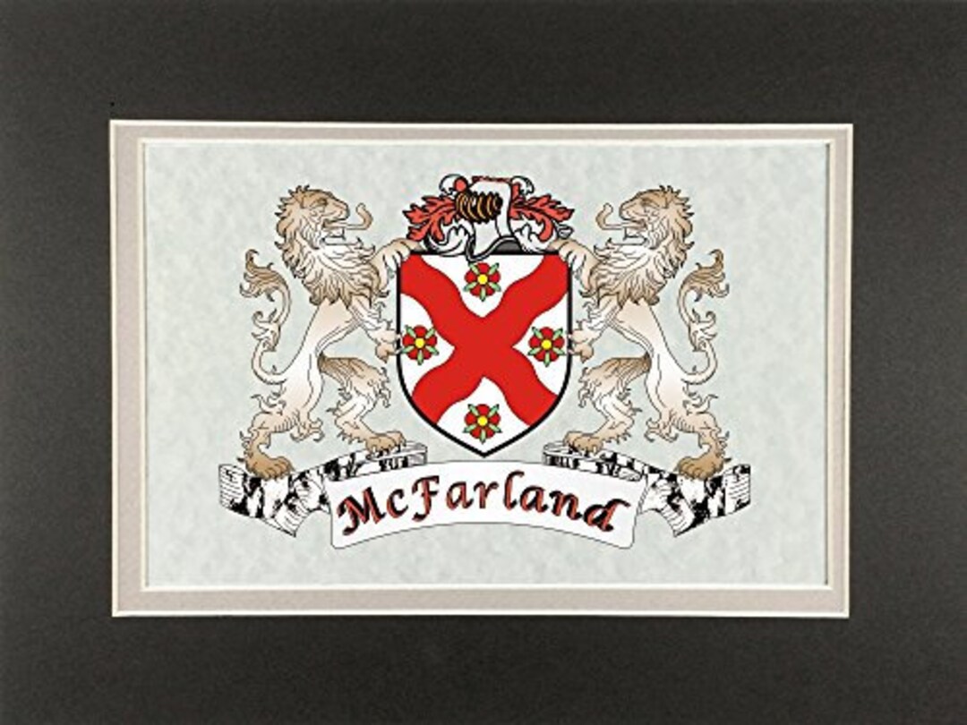 Mcfarland Irish Coat of Arms Print Frameable 9 X - Etsy