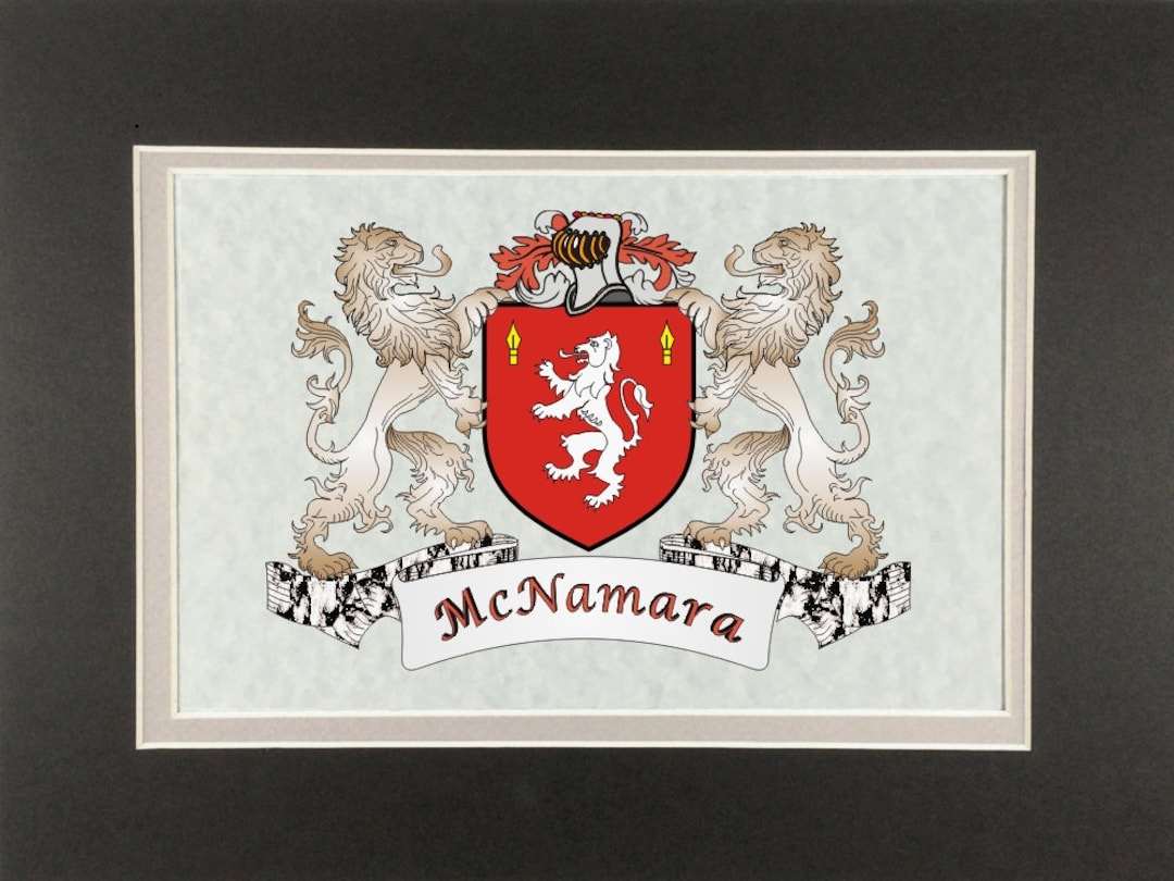 Mcnamara Irish Coat of Arms Print - Frameable 9" X 12" - Etsy