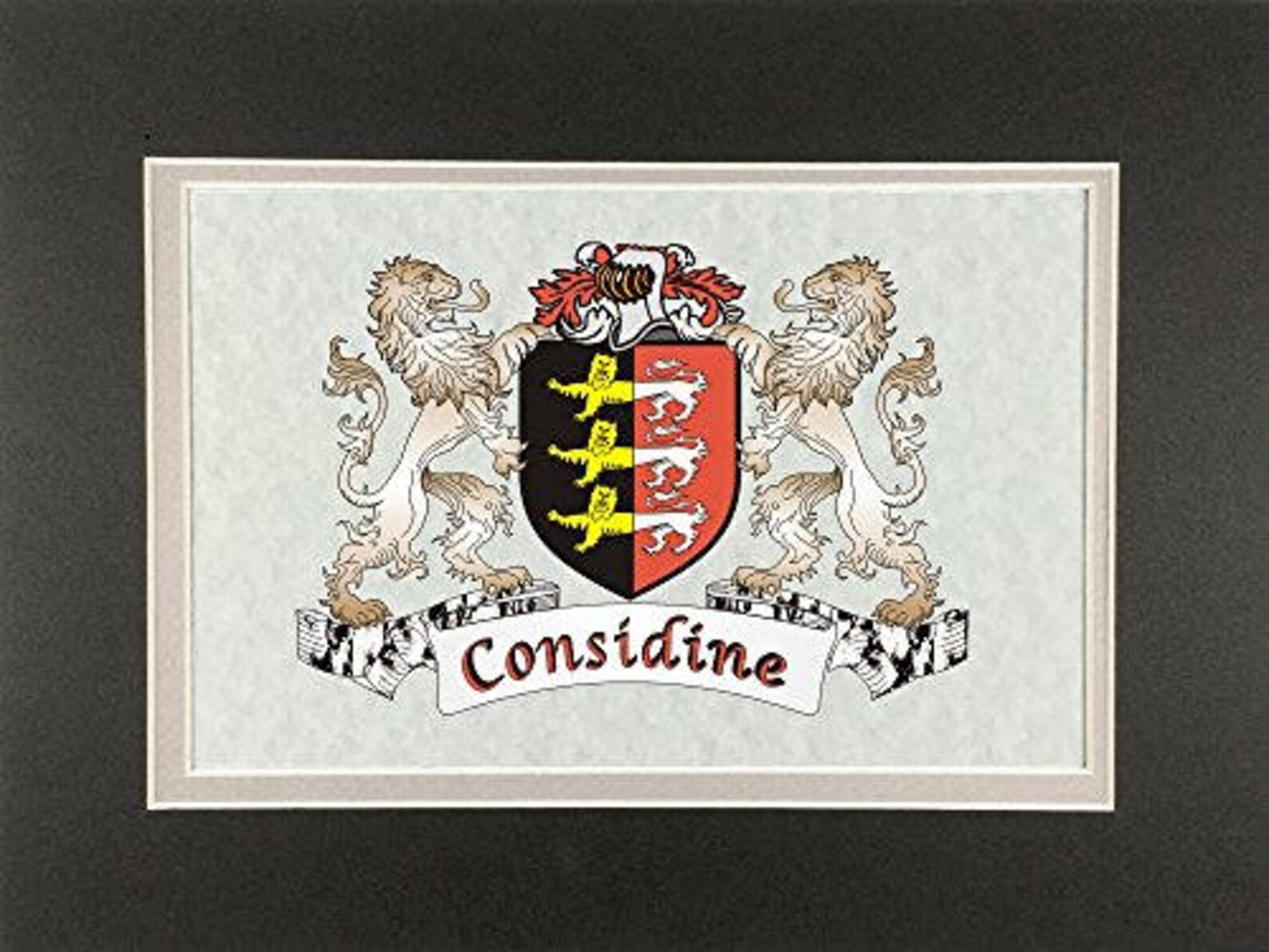 Considine Irish Coat of Arms Print - Frameable 9" X 12" - Etsy