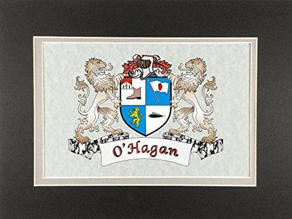 O'hagan Irish Coat of Arms Print Frameable 9 X - Etsy UK