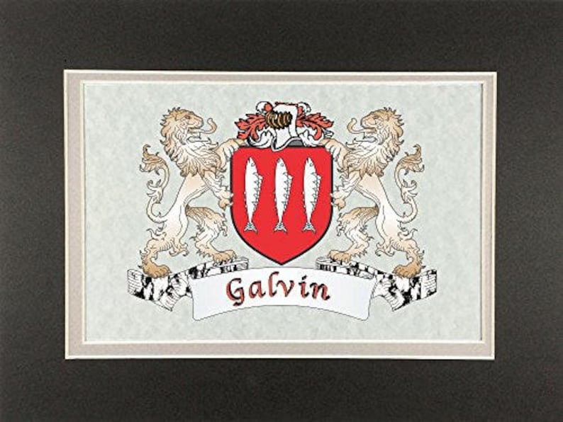 Galvin Irish Coat of Arms Print Frameable 9 X 12 - Etsy