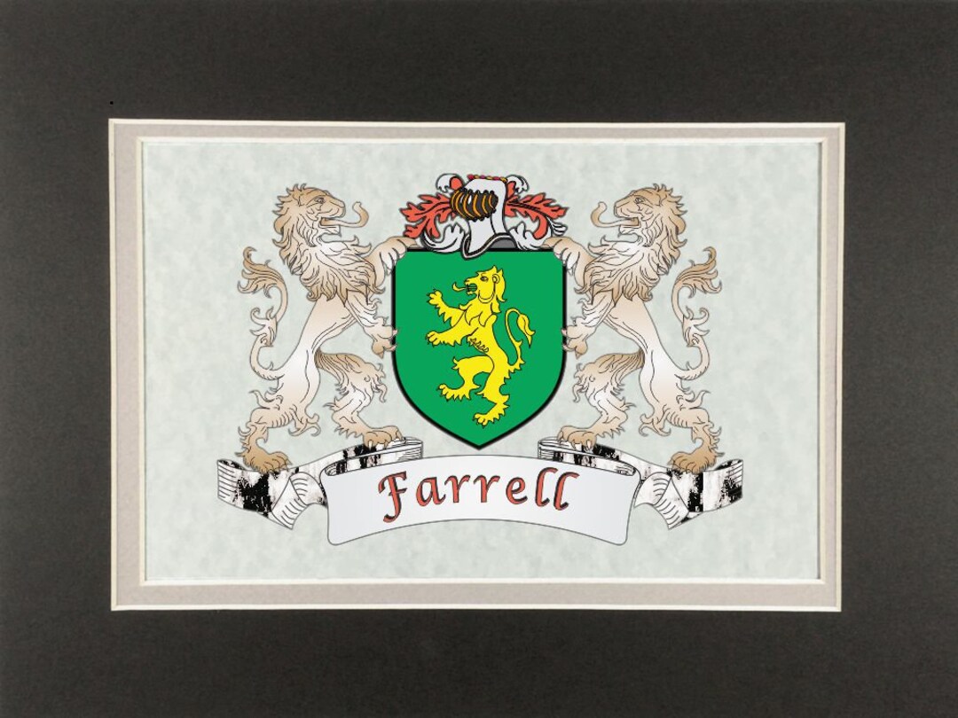 Farrell Irish Coat of Arms Print - Frameable 9" X 12" - Etsy