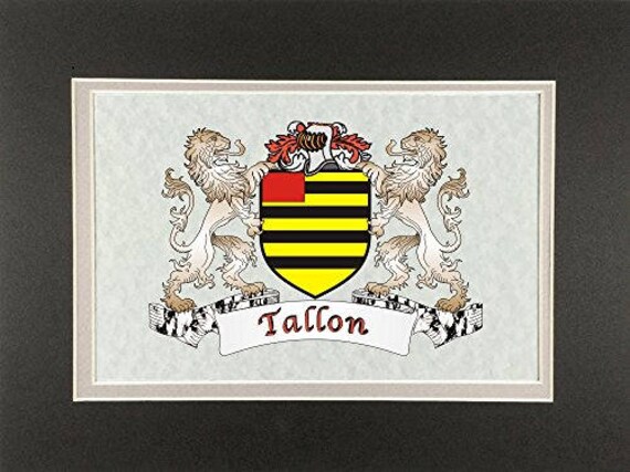 Tallon Irish Coat of Arms Print Frameable 9 x 12 | Etsy