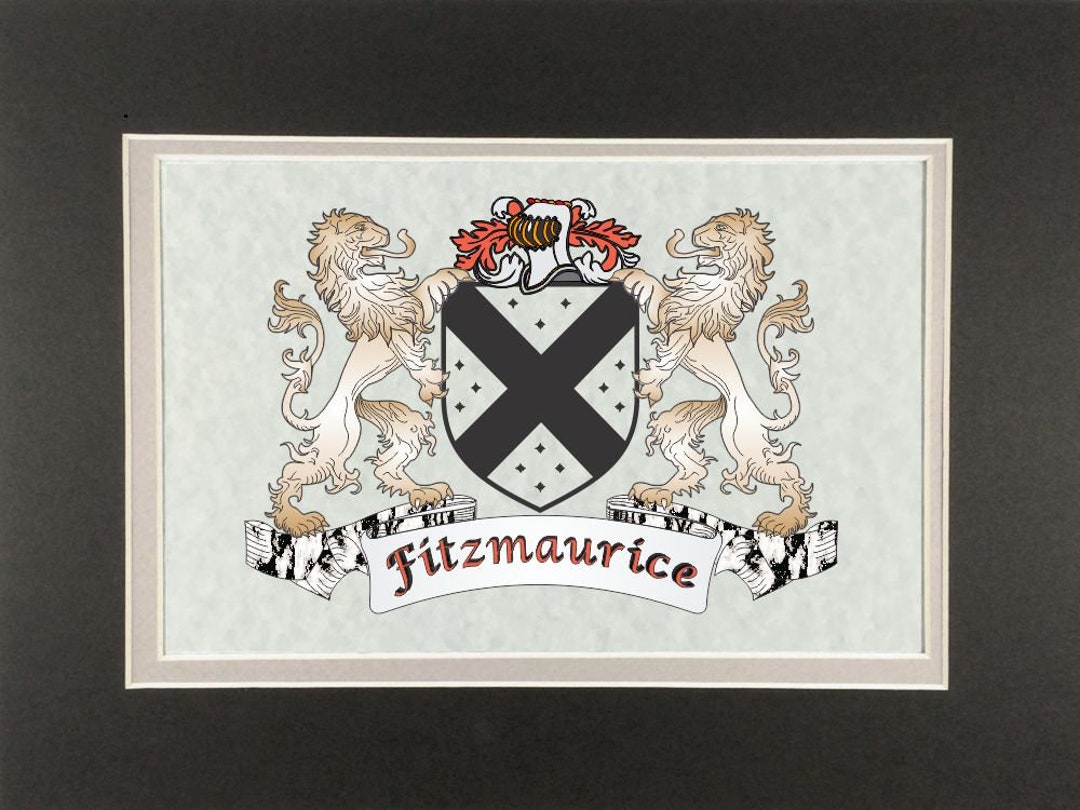 Fitzmaurice Irish Coat of Arms Print - Frameable 9" X 12" - Etsy