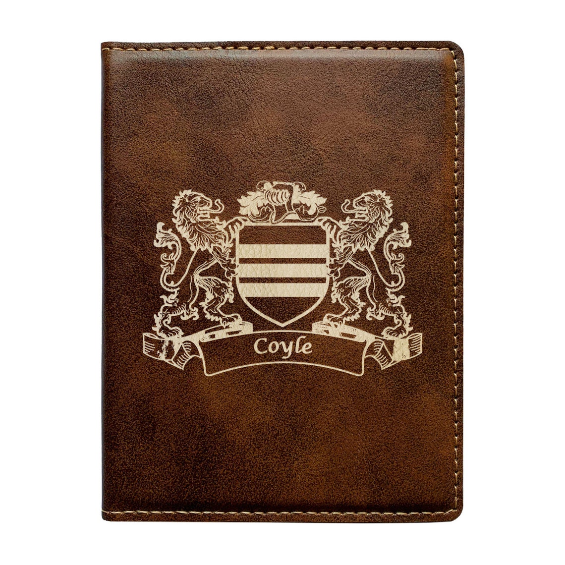 Coyle Irish Coat of Arms Leather Passport Wallet - Etsy