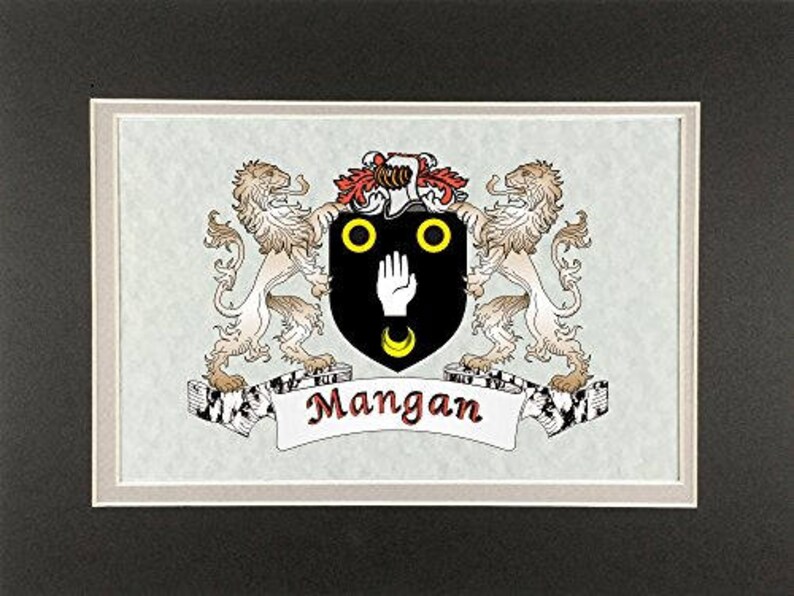 Mangan Irish Coat of Arms Print Frameable 9 X 12 | Etsy
