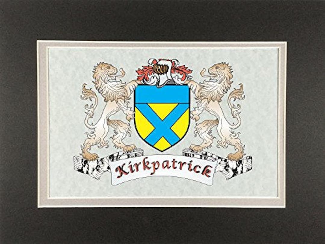 Kirkpatrick Irish Coat of Arms Print Frameable 9 X - Etsy