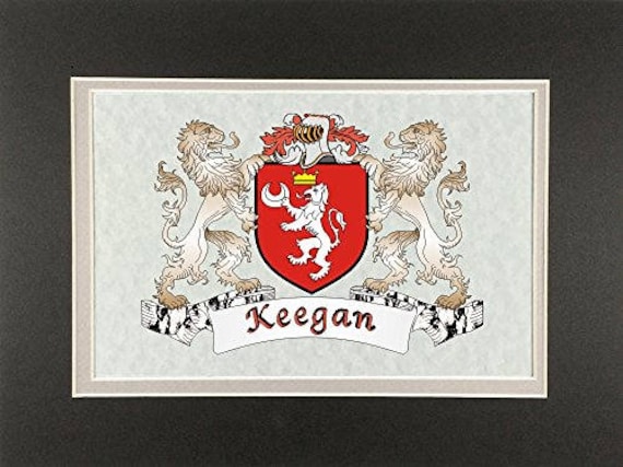 Keegan Irish Coat of Arms Print Frameable 9 x 12 | Etsy