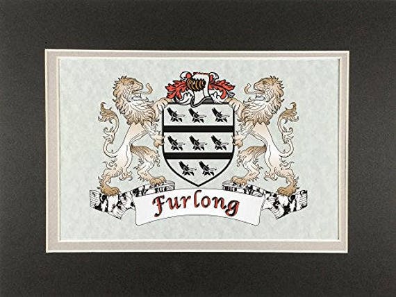 Furlong Irish Coat of Arms Print Frameable 9 X | Etsy
