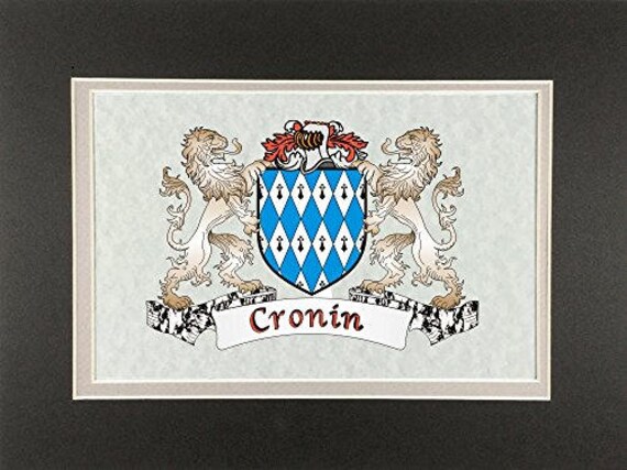 Cronin Irish Coat of Arms Print Frameable 9 X 12 - Etsy