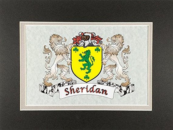 Sheridan Irish Coat of Arms Print Frameable 9 X | Etsy