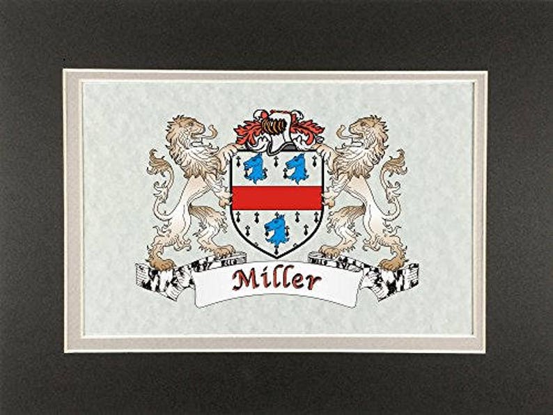 Miller Irish Coat of Arms Print Frameable 9 X 12 | Etsy