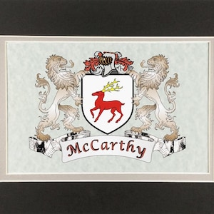 Mccarthy Irish Coat of Arms Print - Frameable 9" X 12" - Etsy