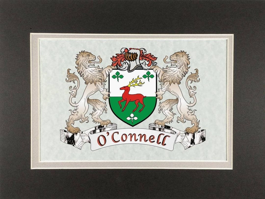 O'connell Irish Coat of Arms Print - Frameable 9" X 12" - Etsy