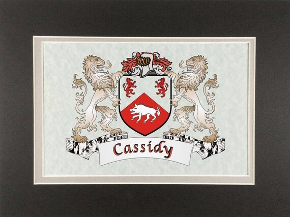 Cassidy Irish Coat of Arms Print Frameable 9 x | Etsy