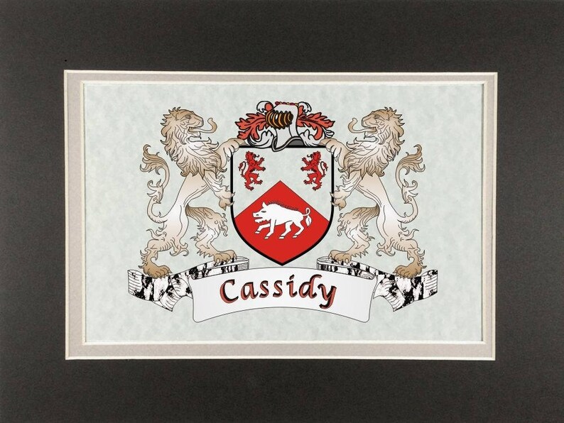 Cassidy Irish Coat of Arms Print Frameable 9 X - Etsy