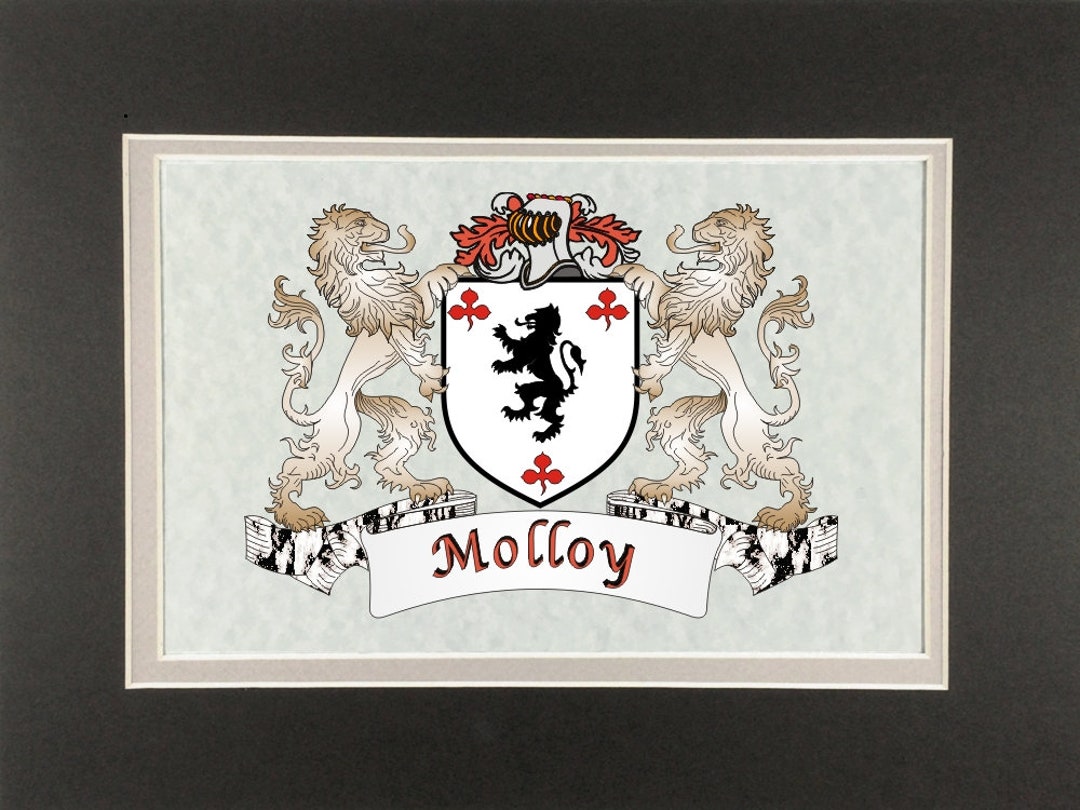 Molloy Irish Coat of Arms Print - Frameable 9" X 12" - Etsy