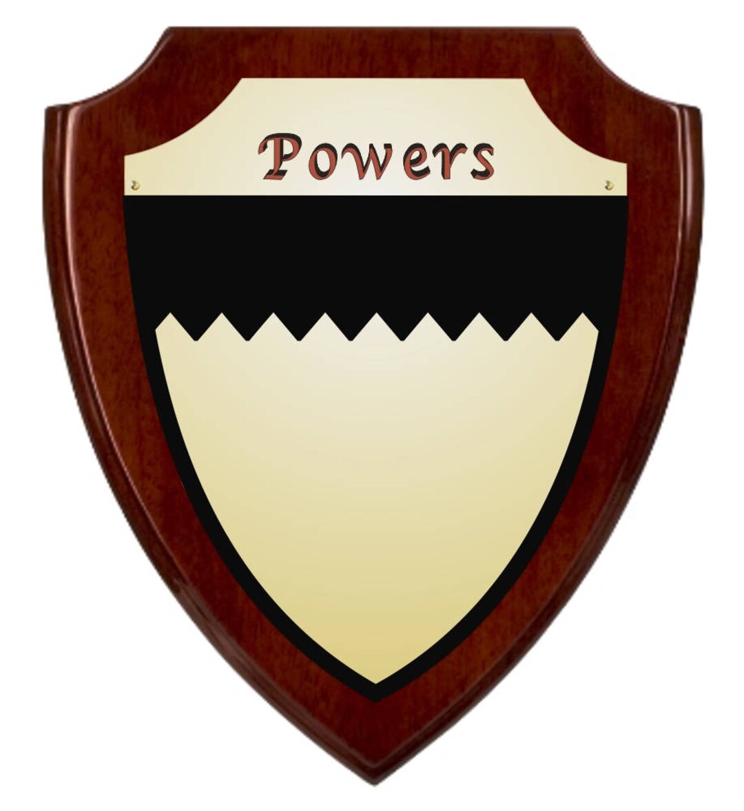 Powers Irish Coat of Arms Shield Plaque Rosewood Finish - Etsy