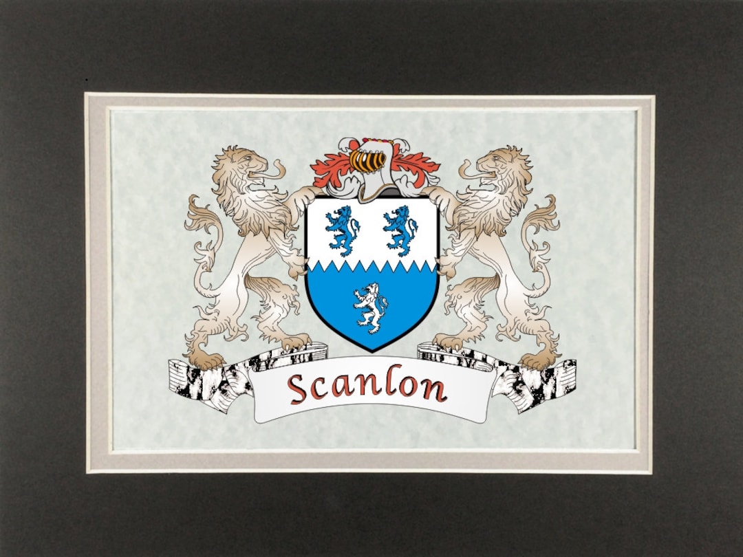 Scanlon Irish Coat of Arms Print Frameable 9 X 12 - Etsy