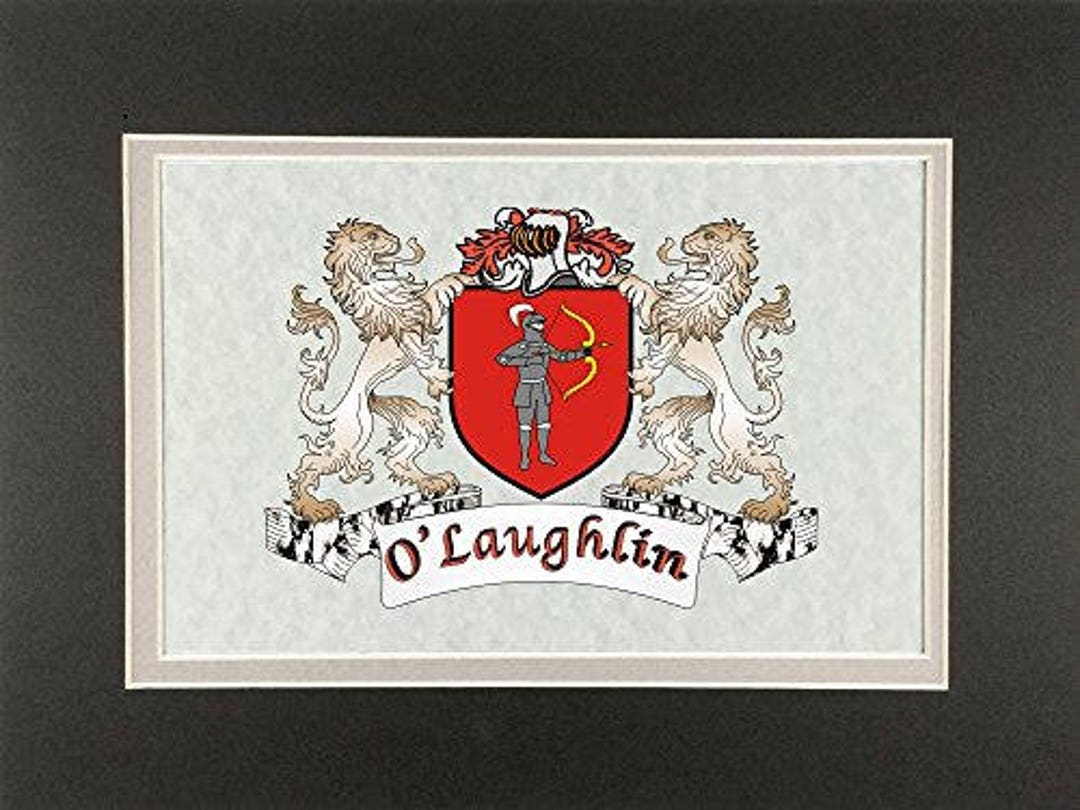 O'laughlin Irish Coat of Arms Print Frameable 9 X - Etsy