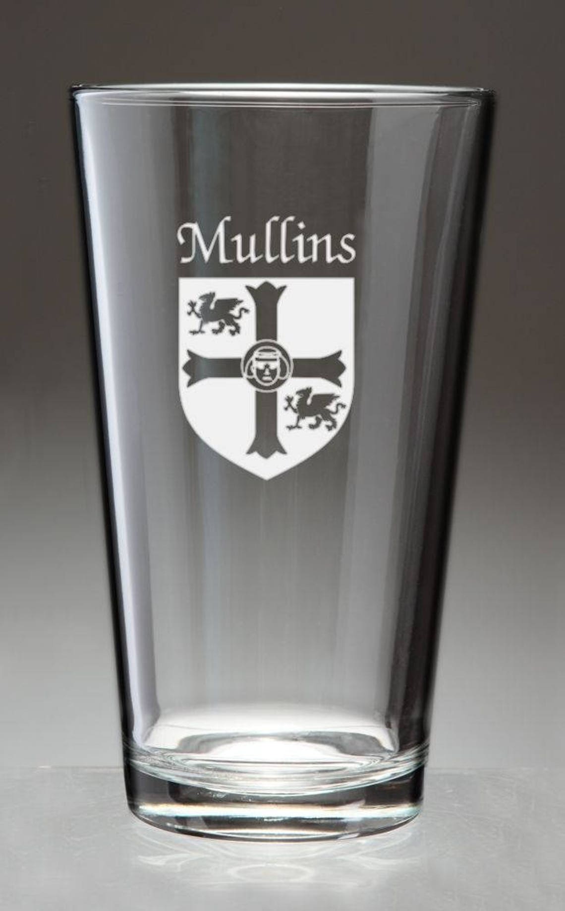 Mullins Irish Coat of Arms Pint Glasses Set of 4 sand - Etsy