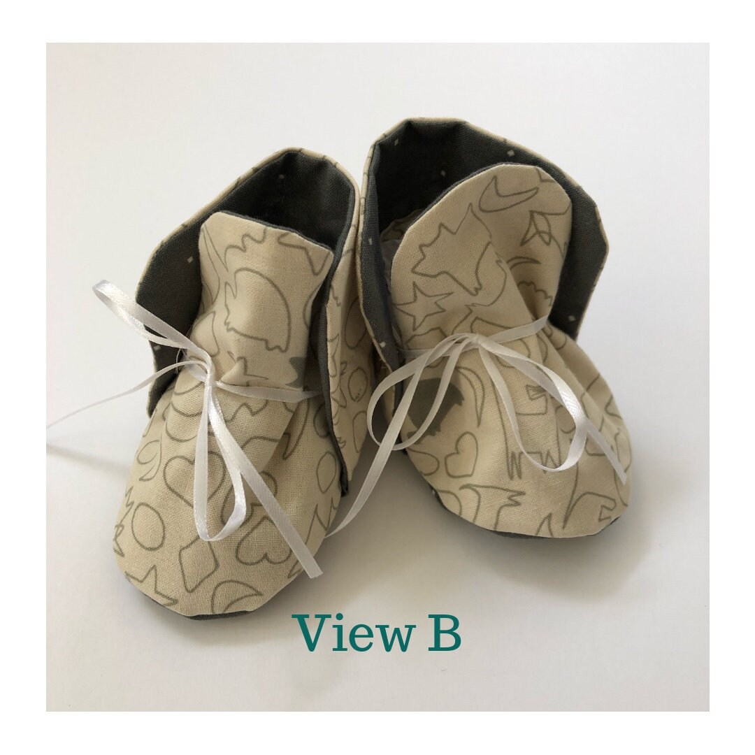Baby Bootie PDF Pattern | Baby Shoe PDF Sewing Pattern | Baby Booties ...
