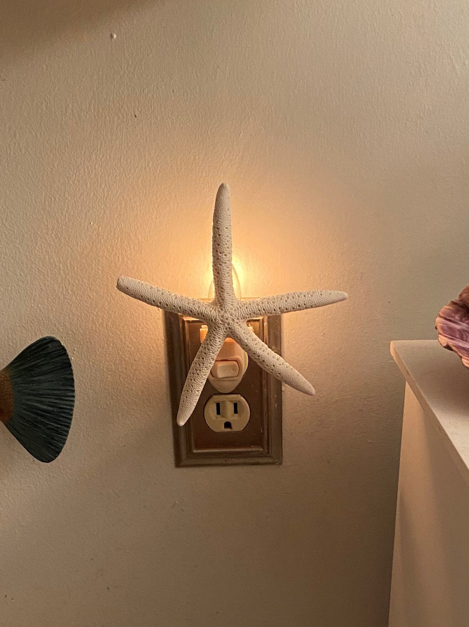 Starfish Nightlight Night light White Star Fish Night Light | Etsy
