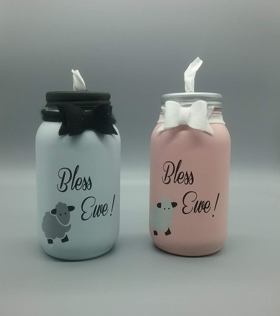 Bless Ewe Mason Jar Tissue Dispenser - Etsy