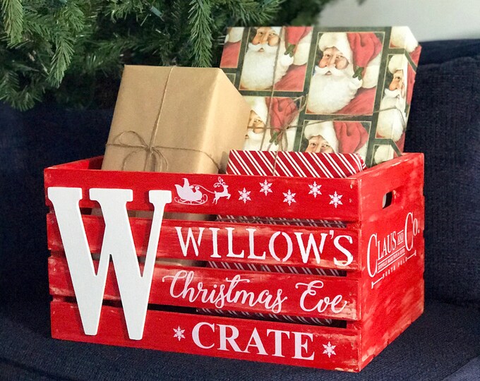 Personalized Christmas Eve Crates | Etsy