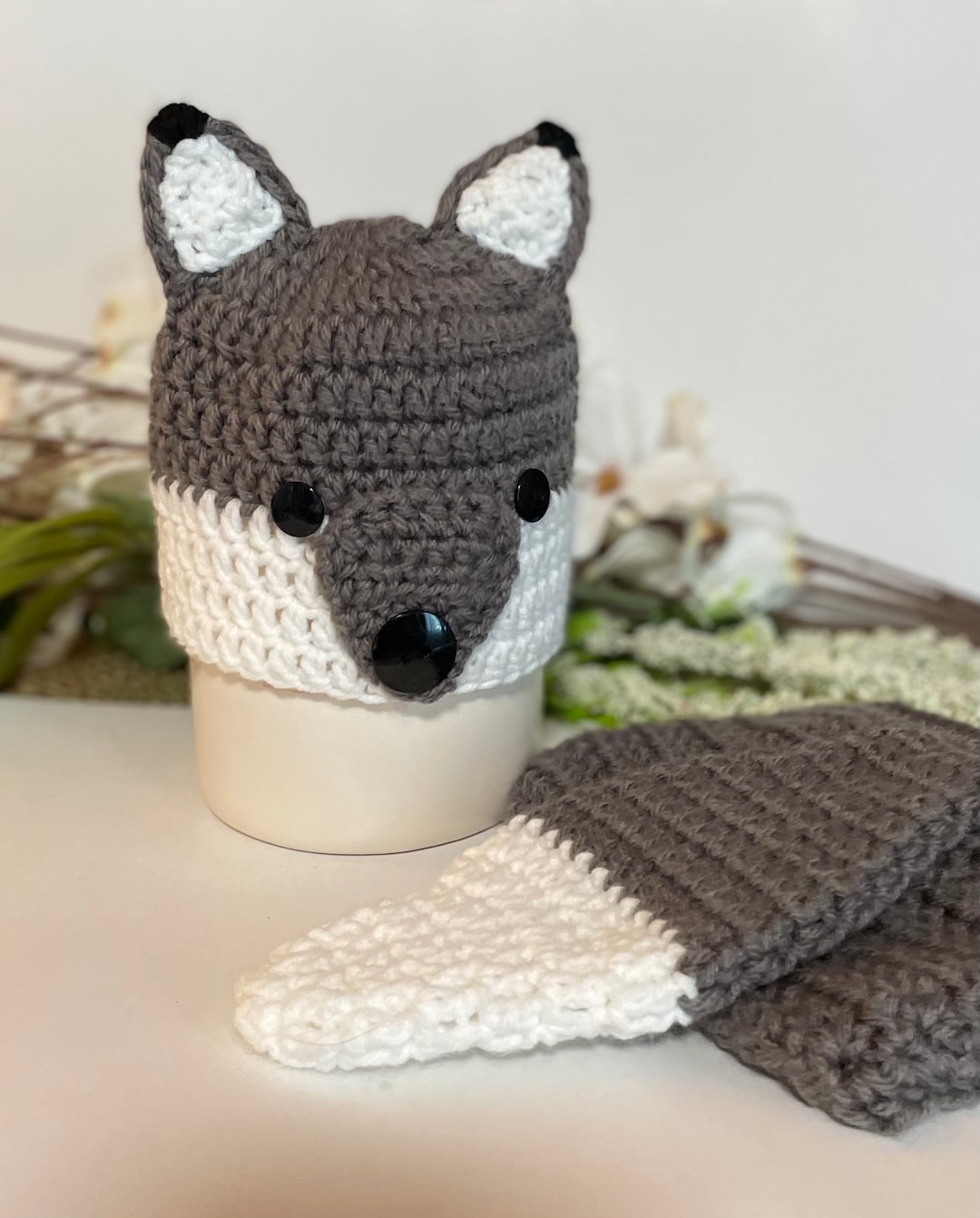 Baby Wolf Hat/diaper Cover Crochet Costume/photo Prop Set - Etsy