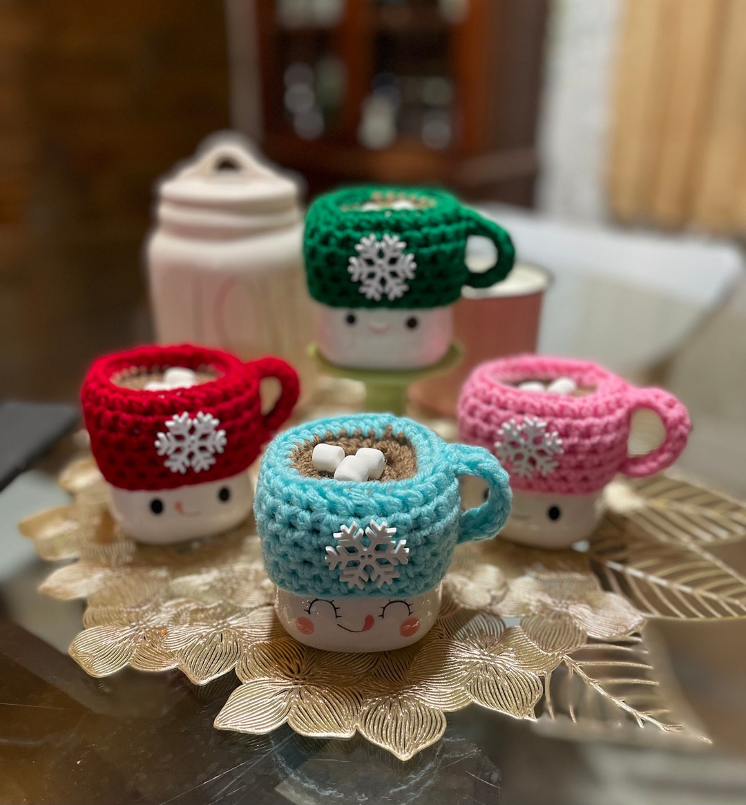 Hot Chocolate With Marshmallows/ Crochet Marshmallow Mug Hat / Choice ...